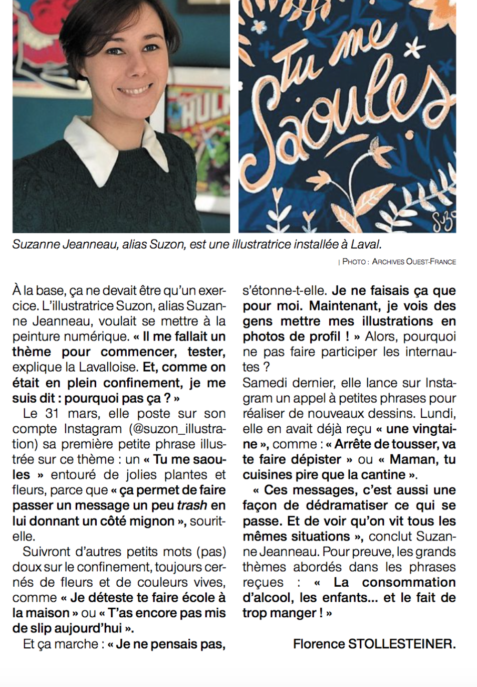 Revue de presse – SUZON ILLUSTRATION